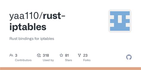 Github Yaa110rust Iptables Rust Bindings For Iptables