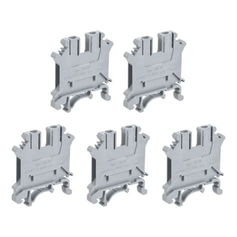 Din Rail Mount Terminal Blocks Screw Type Clamp Grey Uk3n Pack Of 20 Eur 14 64 Picclick De