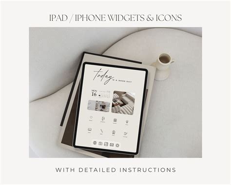 Nude Aesthetic WIDGETS APP ICONS Ipad IPhone Detailed Instructions To Customise Your