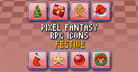 PIXEL FANTASY RPG ICONS Festive By Caz