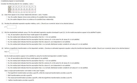 solved a statistical program is recommended consider the