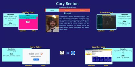 GitHub Corybenton React Portfolio My Portfolio Website Using React