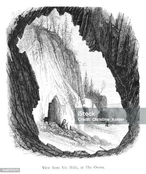 비아 말라 앳 더 오븐스 아카디아 국립공원 프렌치맨스 베이 메인 미국 지리학 19세기에 대한 스톡 벡터 아트 및 기타 이미지 19세기 19세기 스타일 경관 Istock