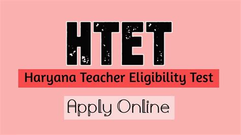 HTET Notification Apply Online For HTET
