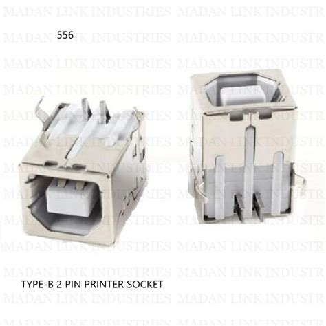 Type B 2 Pin Printer Socket At Best Price In Delhi Madan Link Industries
