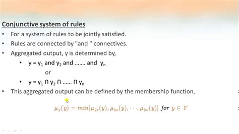 Cs 361 Soft Computing Module 5 Aggregation Of Rules Youtube