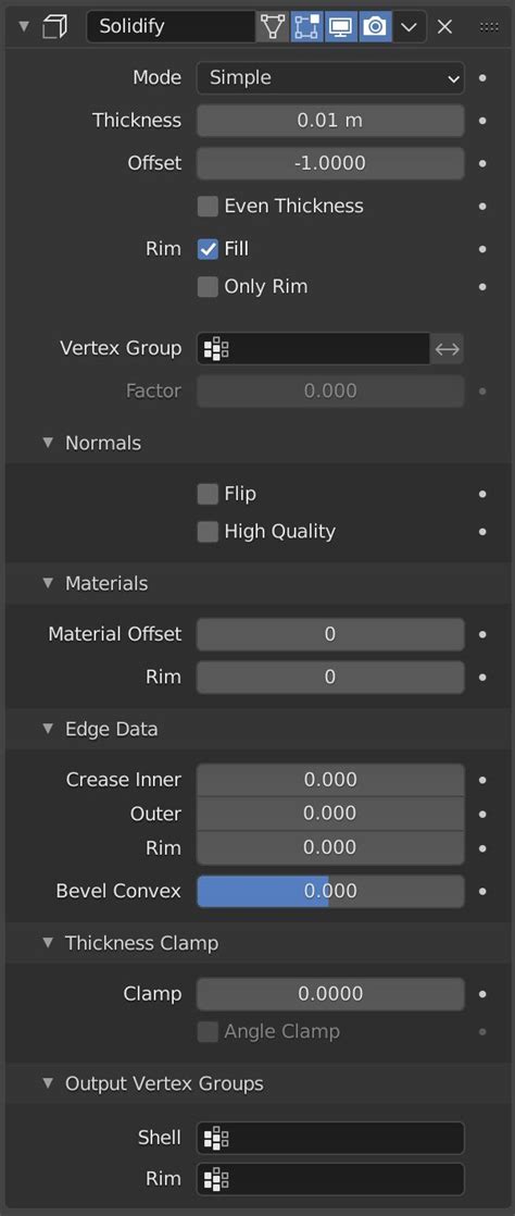 Solidify Modifier — Blender Manual