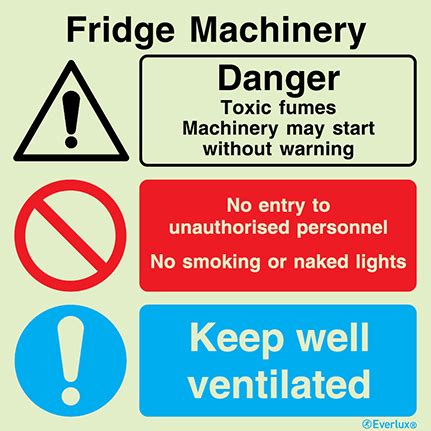 SPACE IDENTIFICATION SIGN FRIDGE MACHN RY X MM IMPA
