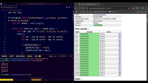 Day 9 Of Coding In Rust Cses Counting Rooms Rust Coding Challenge