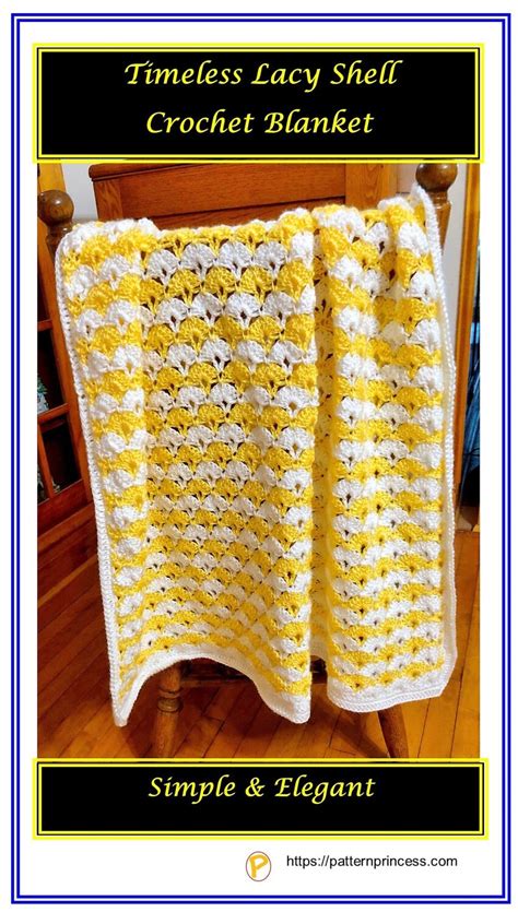 Timeless Lacy Shell Crochet Blanket Pattern Princess