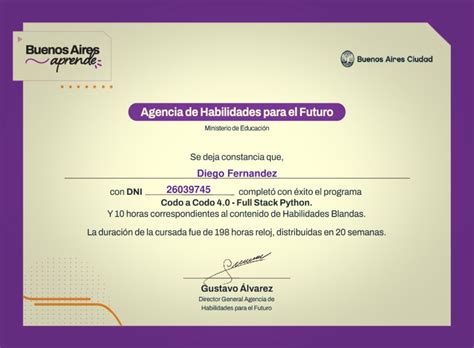 ¡muy contento de compartir que he completado con éxito el programa codo