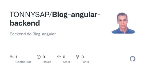 GitHub TONNYSAP Blog Angular Backend Backend Do Blog Angular