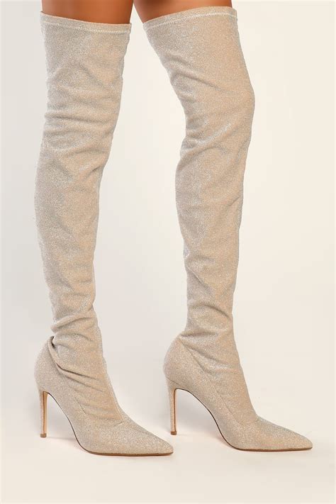Light Brown High Heel Boots