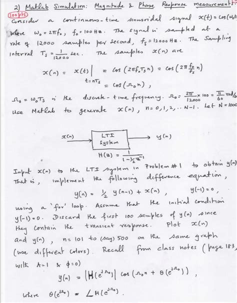 solved a 12000 2 matlab simulation magnitude and phase