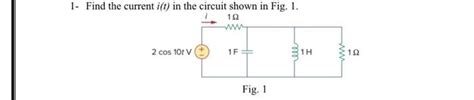 Solved Find The Current I T In The Circuit Shown In Fig Chegg