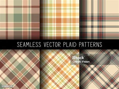 매끄러운 벡터 격자 무늬 패턴 타탄 배경 의 집합입니다 직물 섬유 포장 등을위한 세련된 기하학적 디자인의 컬렉션 0명에 대한 스톡 벡터 아트 및 기타 이미지 Istock