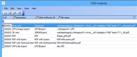 Cad Outputs
