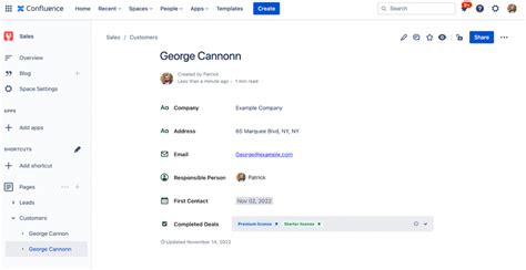 Keep Your Customer Data In One Place In Confluence Cloud News Tips And Guidance For Agile