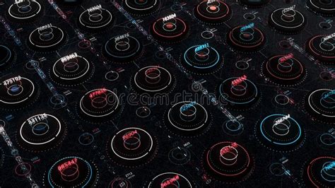 Generated Numbers In Cyberspace Animation Stock Illustration