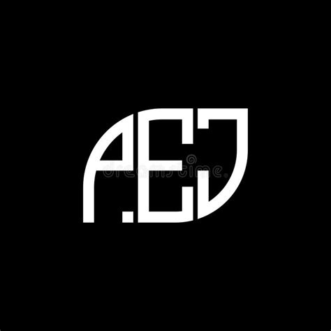Pej Letter Logo Design On Black Background Pej Creative Initials Letter