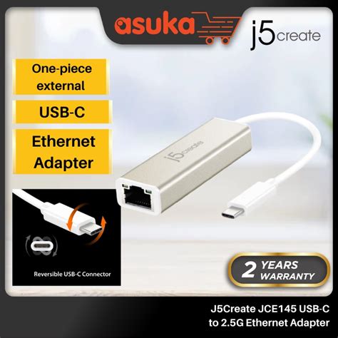 J5Create JCE145 USB C To 2 5G Ethernet Adapter Shopee Malaysia
