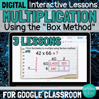 DIGITAL Multiplication Partial Products The Box Method Interactive Lessons