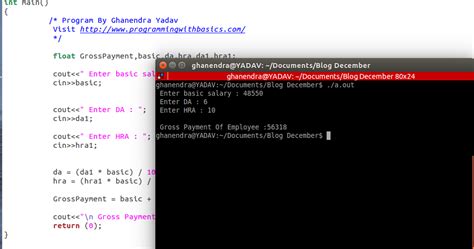 C Program For Find The Gross Salary Of An Employee