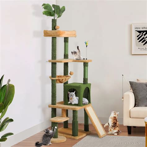 Yitahome Tall Cat Tree Tower With Leaves For Indoor Cats