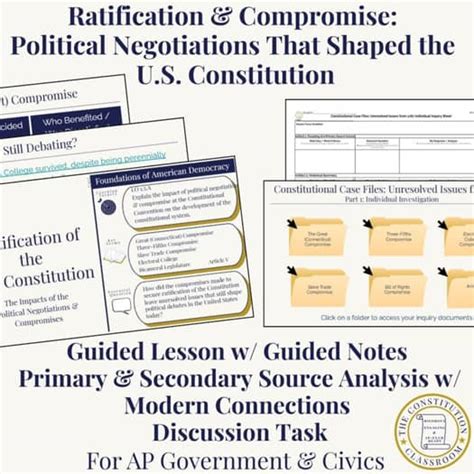 Constitutional Compromises Ap Gov Civics Inquiry Modern Connections