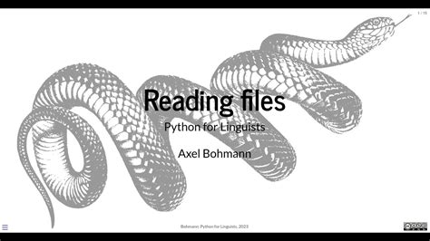 Python For Linguists Lesson 8 Reading Files Youtube