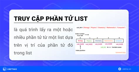 Truy Cập Phần Tử List Trong Python