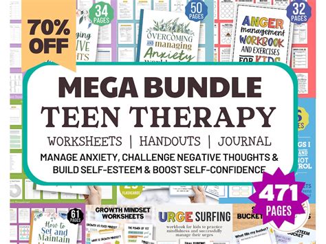 471 Counseling Bundle Therapy Worksheets For Teens Psychology Therapist