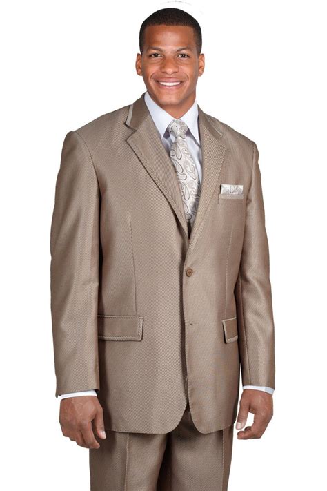 38 Sharkskin Suit Mens Brown 2 Button Diagonal Shiny Design