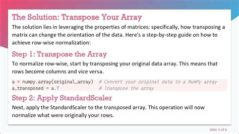 How To Use Sklearn Standardscaler For Row Wise Normalization Youtube