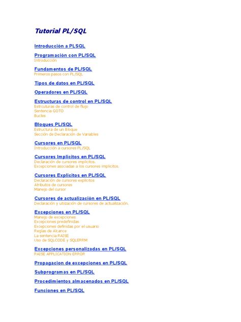 tutorial pl descargar gratis pdf pl sql sql