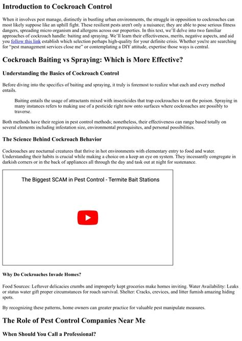 Ppt “cockroach Baiting Vs Spraying Which Is More Effective