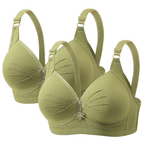 Agkizg Wireless Vintage Push Up Bra Front Button Closure Breathable
