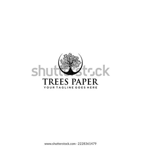 Tree Smart Paper Logo Design Paper Stock Vector Royalty Free