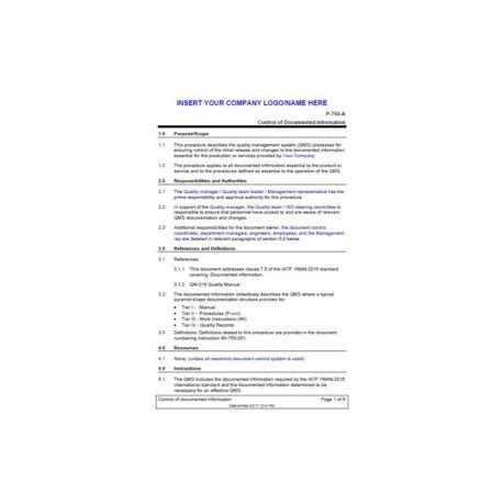 IATF Procedures Package