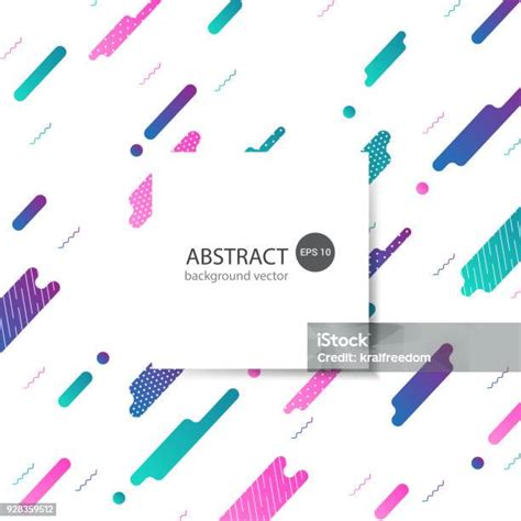 다채로운 동적인 추상 기하학 요소 배경입니다 벡터 일러스트입니다 가리기에 대한 스톡 벡터 아트 및 기타 이미지 가리기 구도