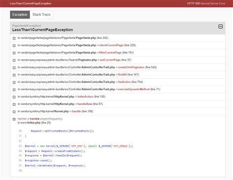 Symfony erreur easyadminbundle en prod Accès impossible au backadmin quand le projet est en