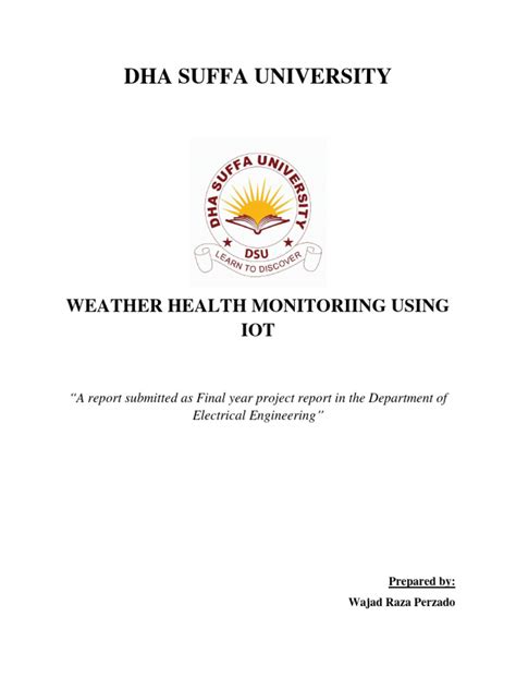 Weather Monitoring Iot Pdf Internet Of Things Arduino