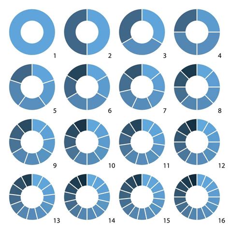Set Of Colorful Round Graphic Pie Charts Icons 41010313 Vector Art At
