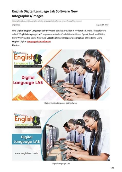 Ppt English Digital Language Lab Software New Infographics Images