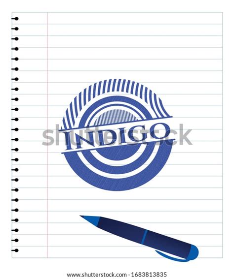 Indigo Pen Draw Blue Ink Vector Stock Vector Royalty Free 1683813835