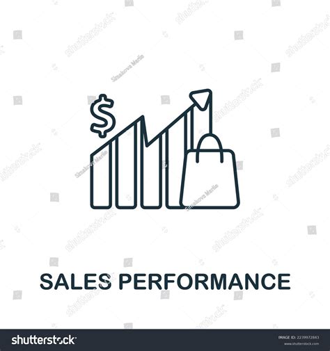 Sales Performance Icon Monochrome Simple Product Stock Vector Royalty