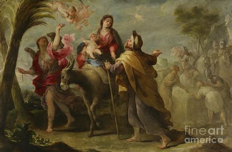 The Flight Into Egypt 1669 Painting By Jose Moreno Fine Art America