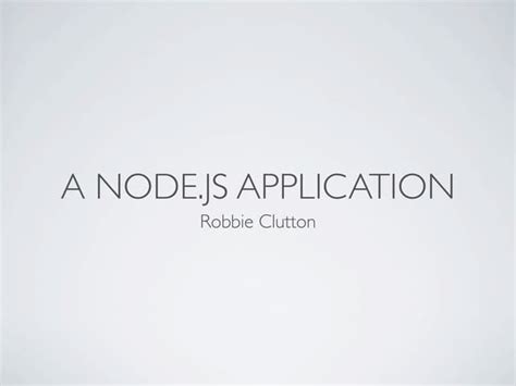A Nodejs Application Ppt