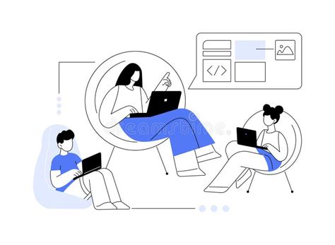 Computer Programming Camp Abstract Concept Vector Illustration Stock