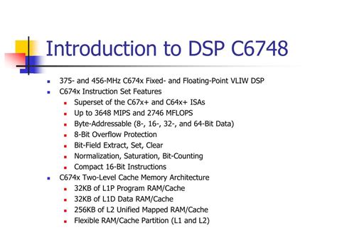 Ppt Architecture And Applications Of Dsp Powerpoint Presentation